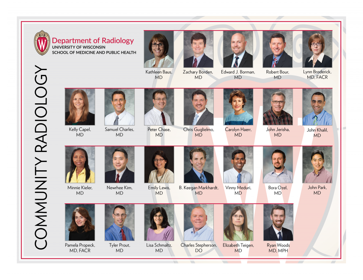 Community Radiology Facesheet – Department of Radiology – UW–Madison