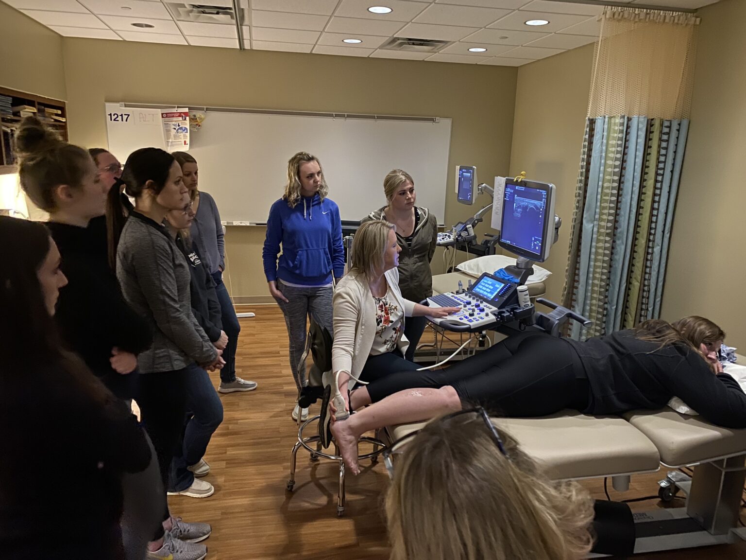 Andrew Ross and Christina Hendricks Teach Sonography at Blackhawk ...