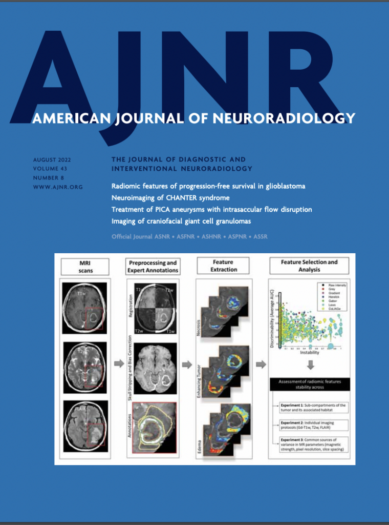 Pallavi Tiwari’s Research Lands Front Cover of AJNR – Department of Radiology – UW–Madison