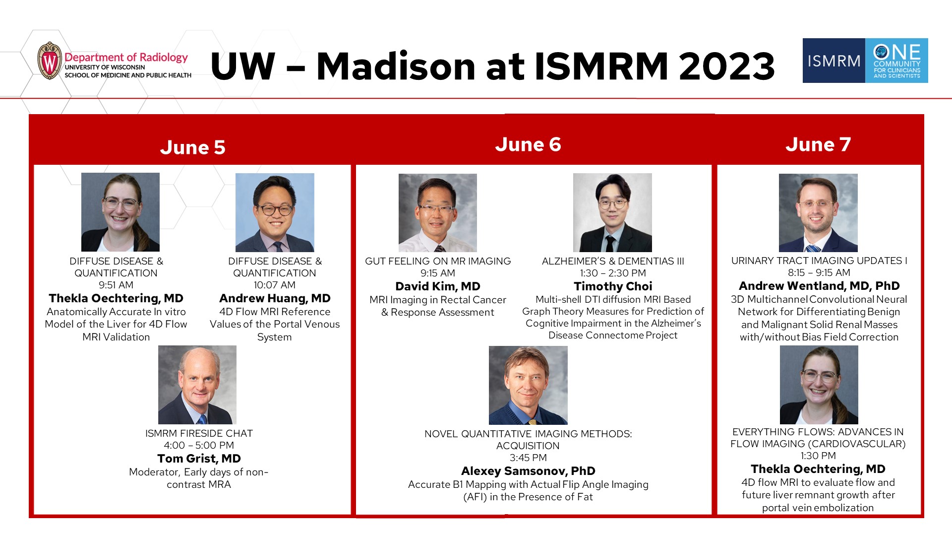 ISMRM 2023 Highlight – Department of Radiology – UW–Madison